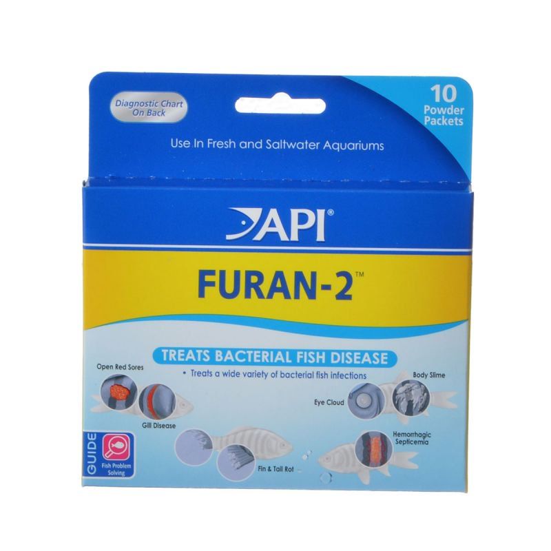 API Furan-2 Powder Anti-Bacterial Fish Medication, 10 Powder Packets ...
